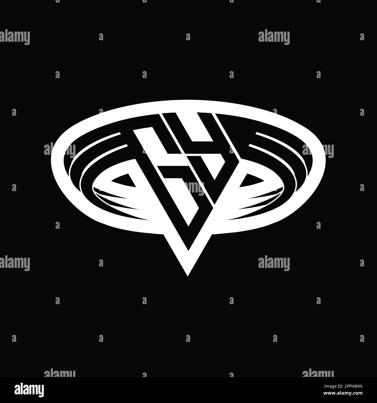 GY Logo monogram letter with triangle shape slice isolated outline design template Stock Photo ...