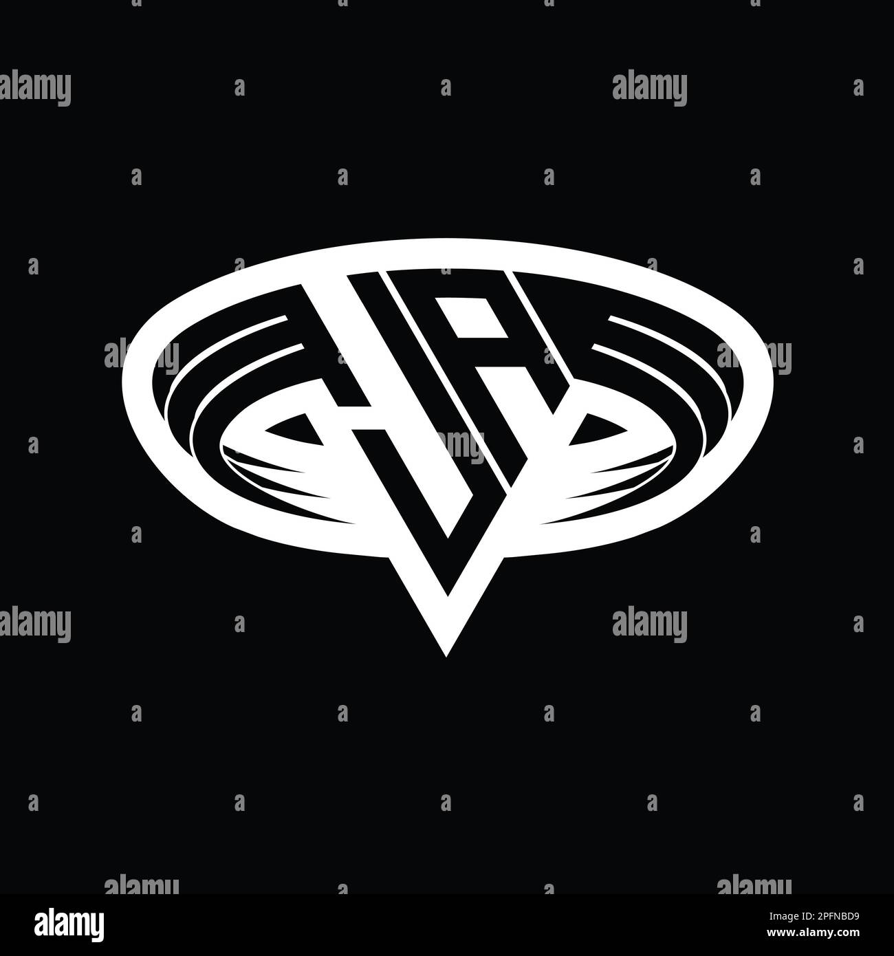 JA Logo monogram letter with triangle shape slice isolated outline ...