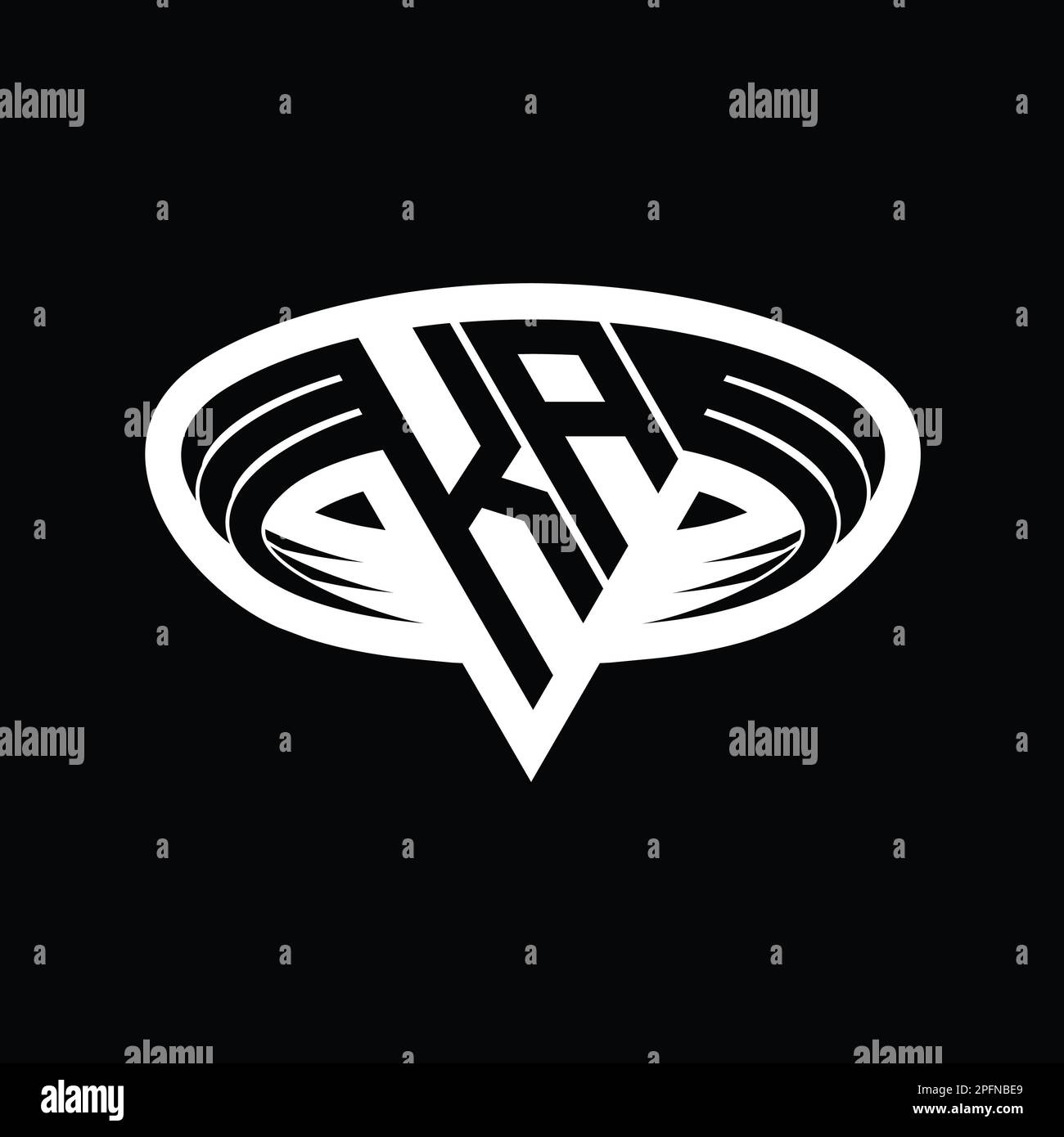 KA Logo monogram letter with triangle shape slice isolated outline ...
