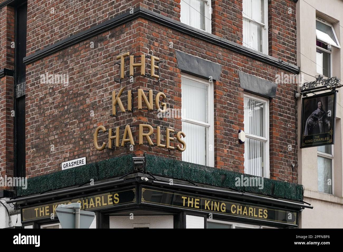 The King Charles Public House. Anfield Liverpool Stock Photo - Alamy