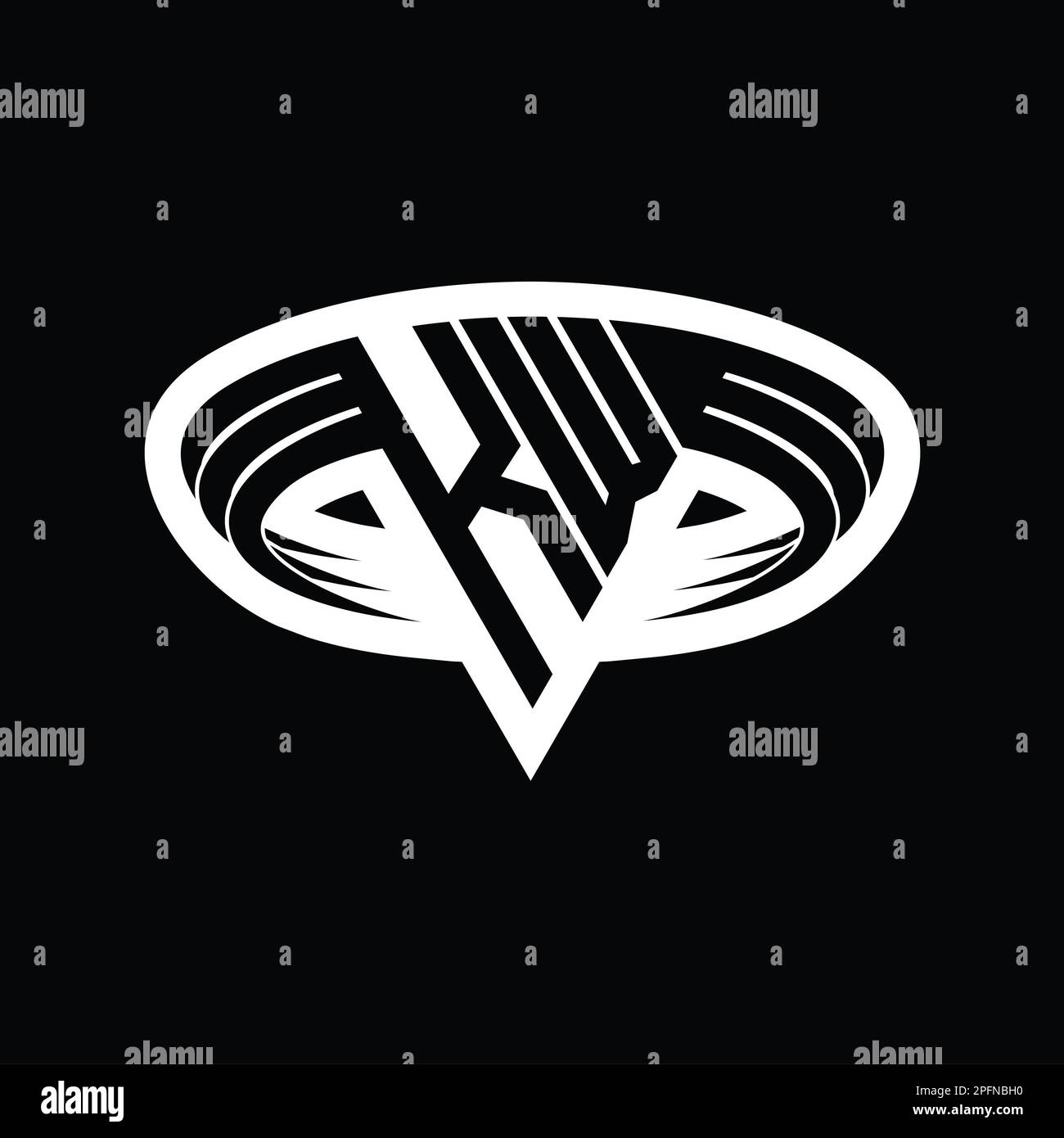 KW Logo monogram letter with triangle shape slice isolated outline ...