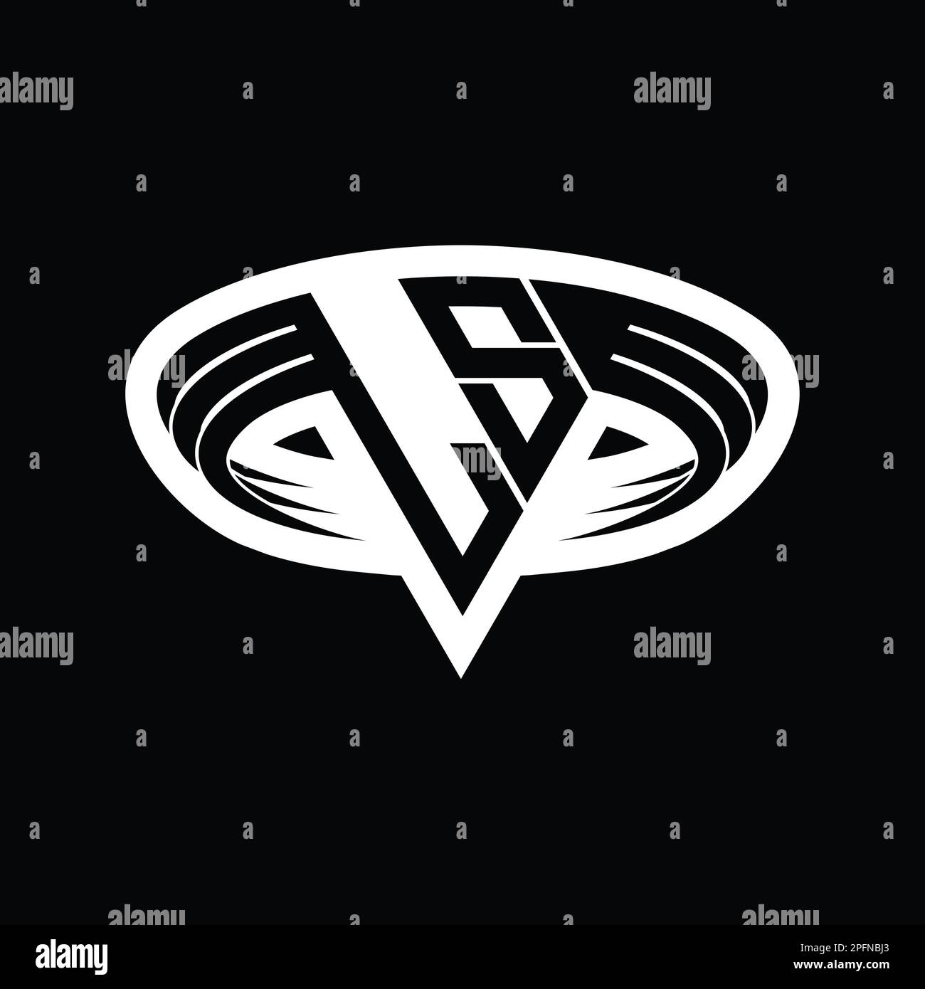 LS Logo monogram letter with triangle shape slice isolated outline ...