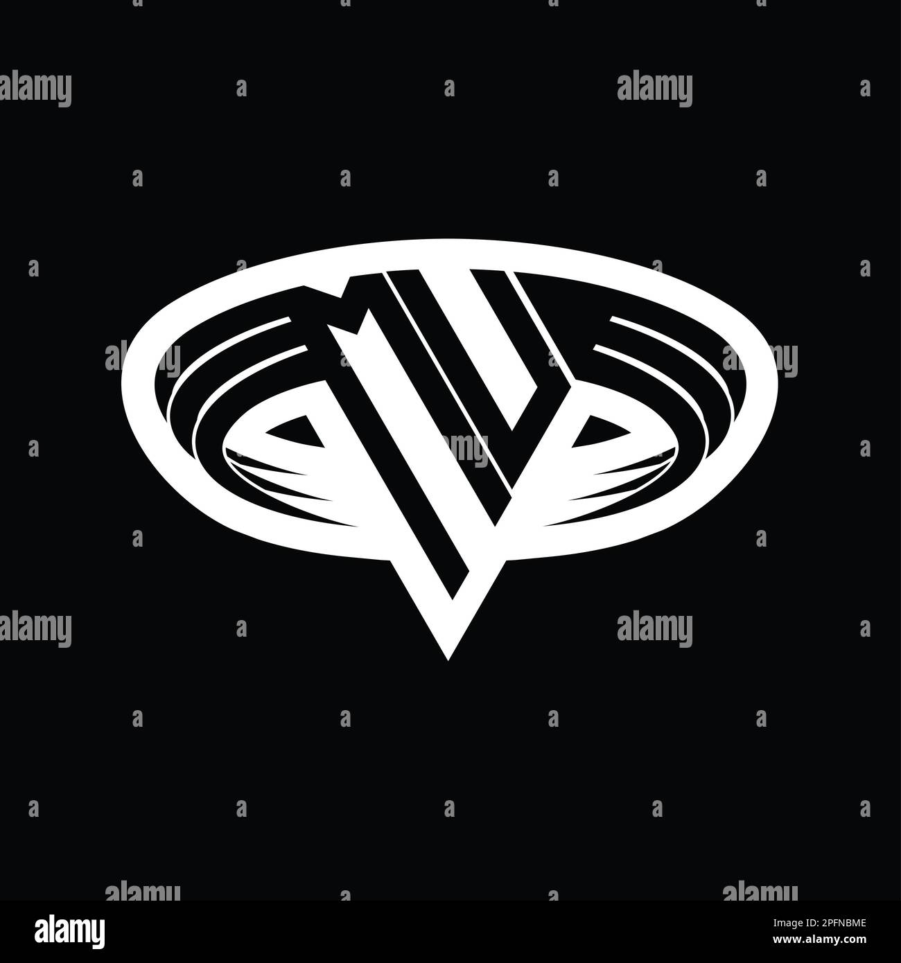 MU Logo monogram letter with triangle shape slice isolated outline design template Stock Photo ...