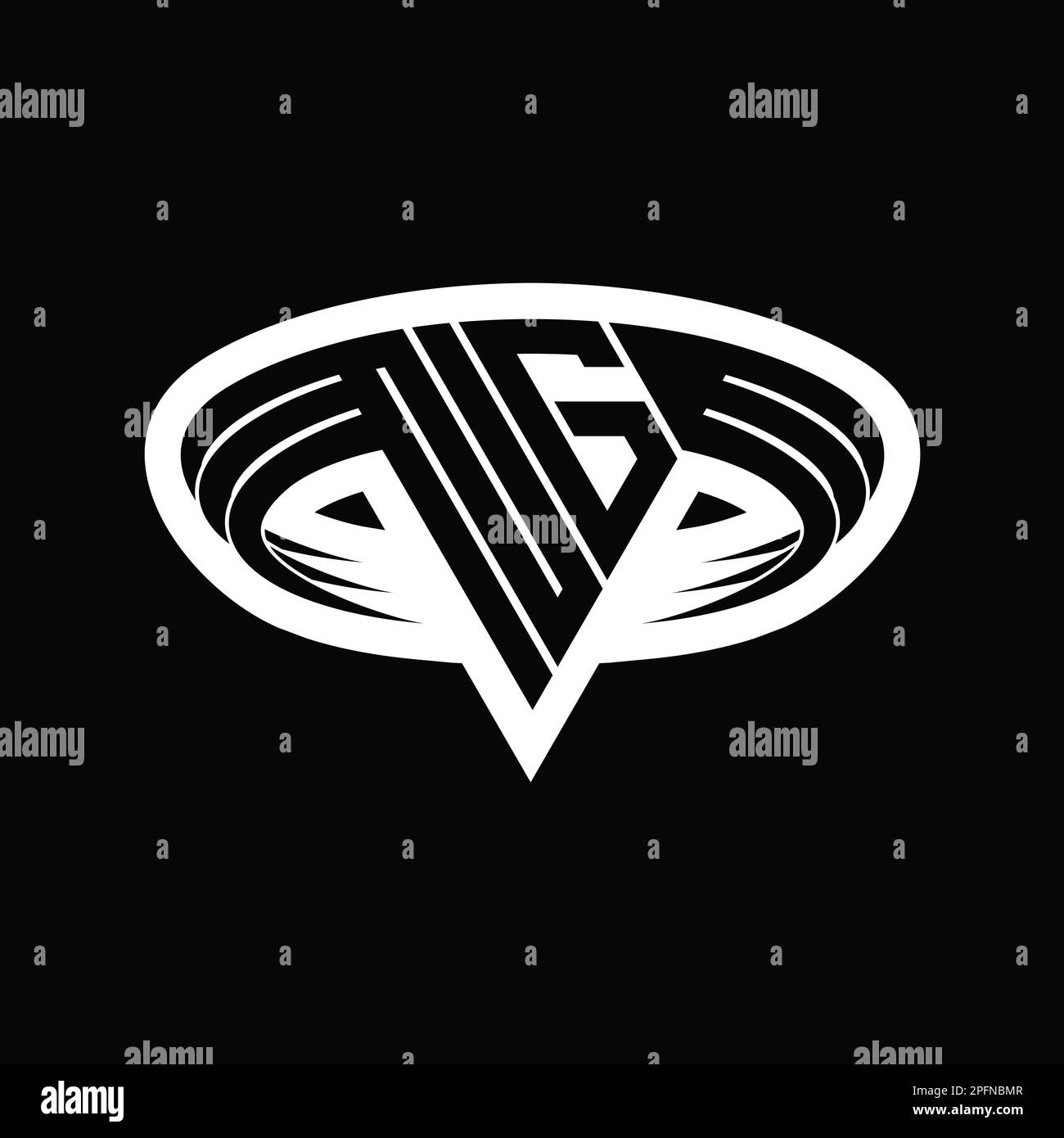 NG Logo monogram letter with triangle shape slice isolated outline ...