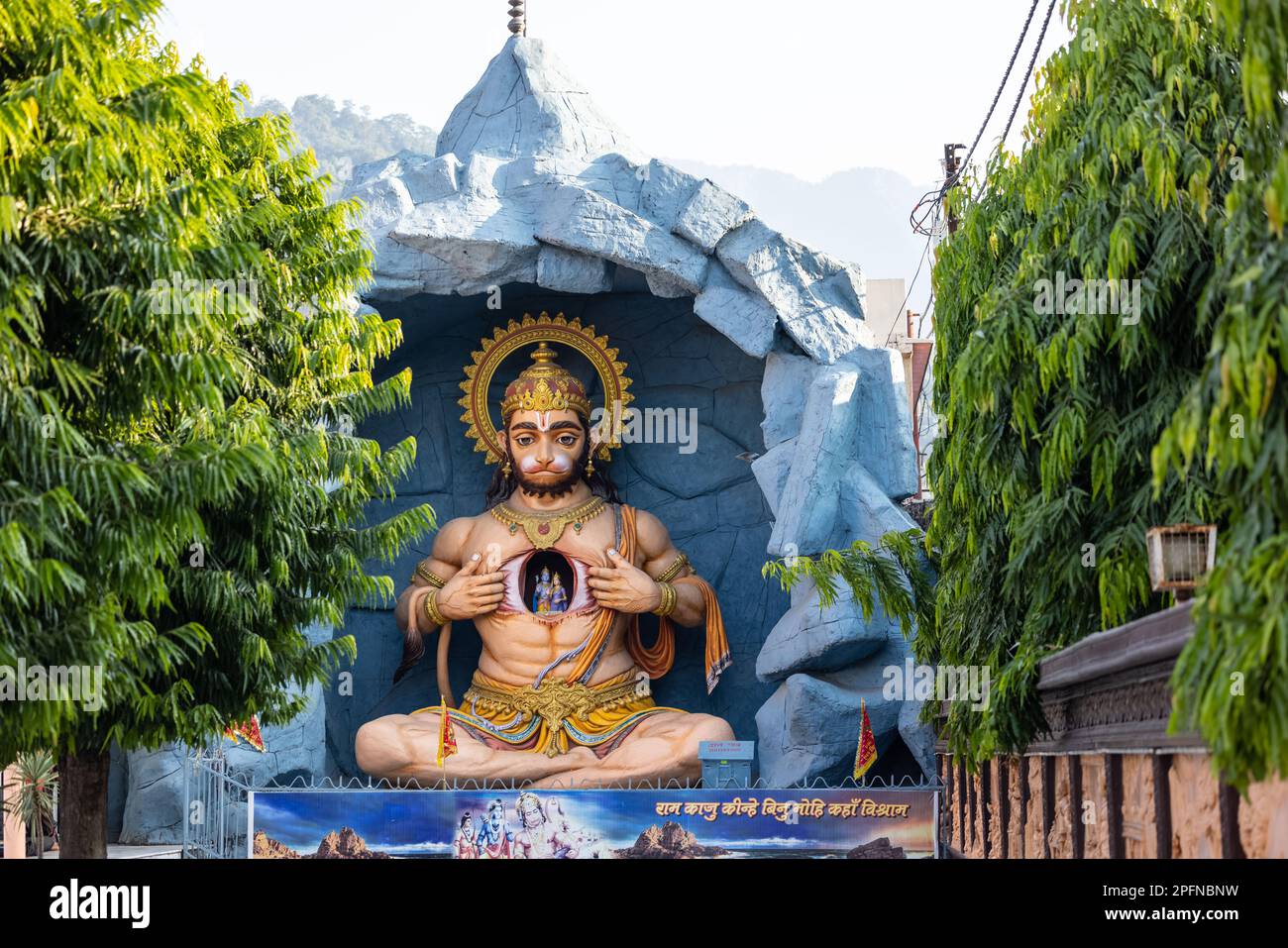 Statue of hindu god Hanuman in Rishikesh, India Stock Photo - Alamy