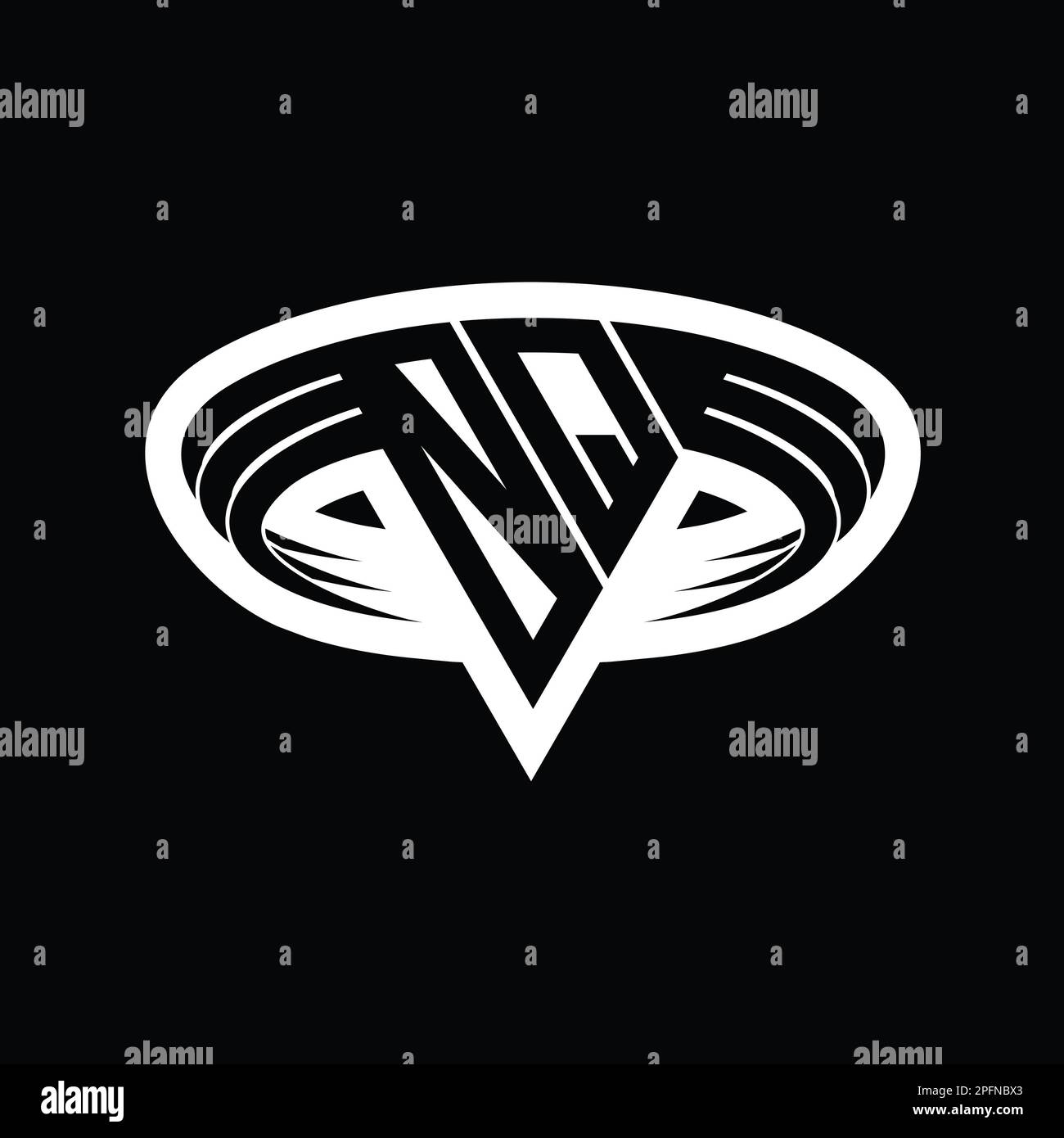 OQ Logo monogram letter with triangle shape slice isolated outline ...