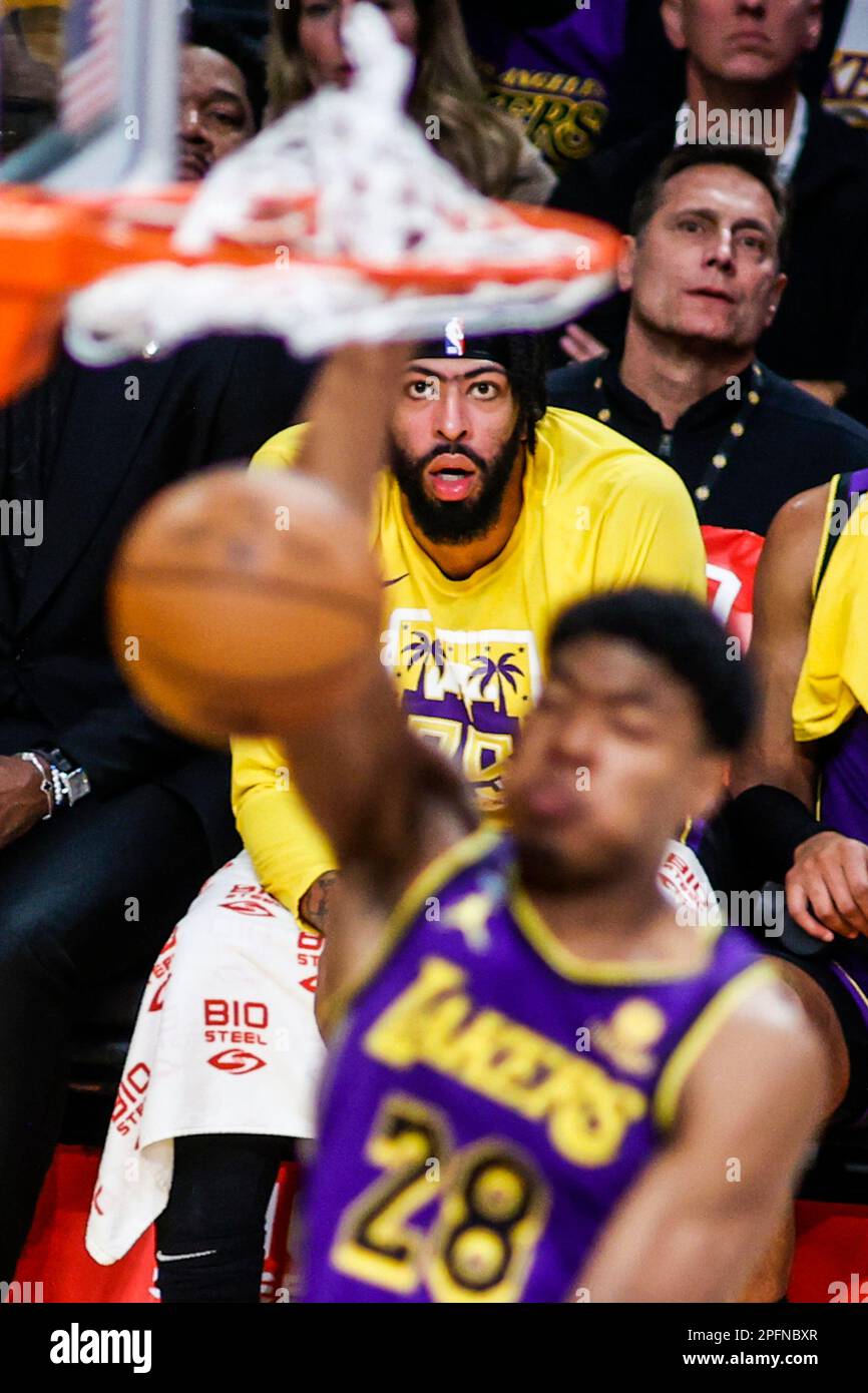 Los Angeles, United States. 17th Mar, 2023. Los Angeles Lakers forwards ...