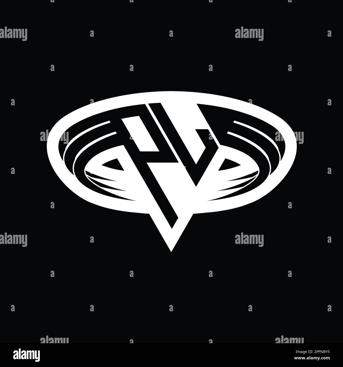 PL Logo monogram letter with triangle shape slice isolated outline ...