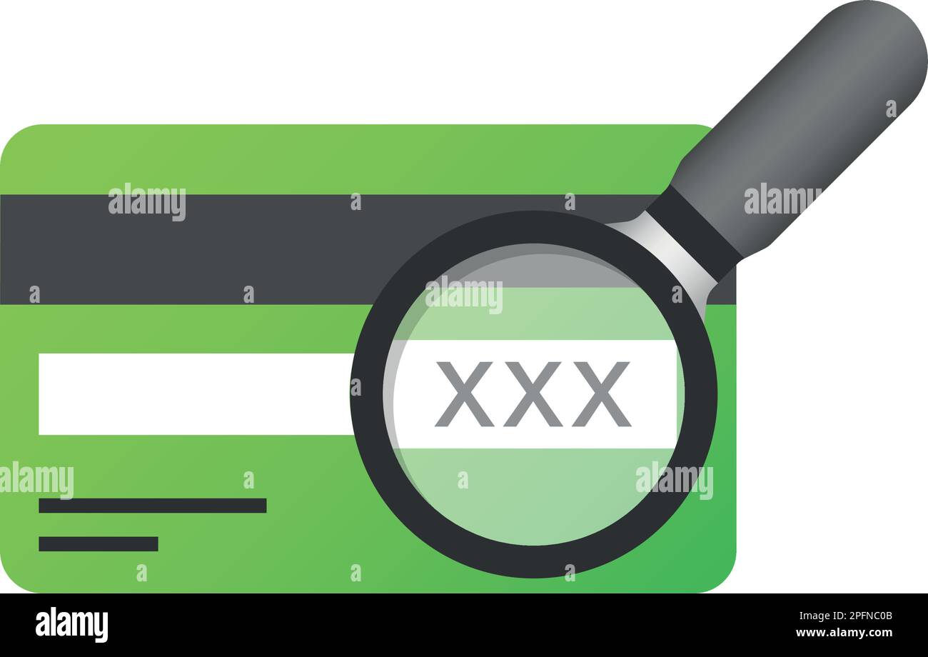 Credit card icon in flat style. CVV verification code vector ...