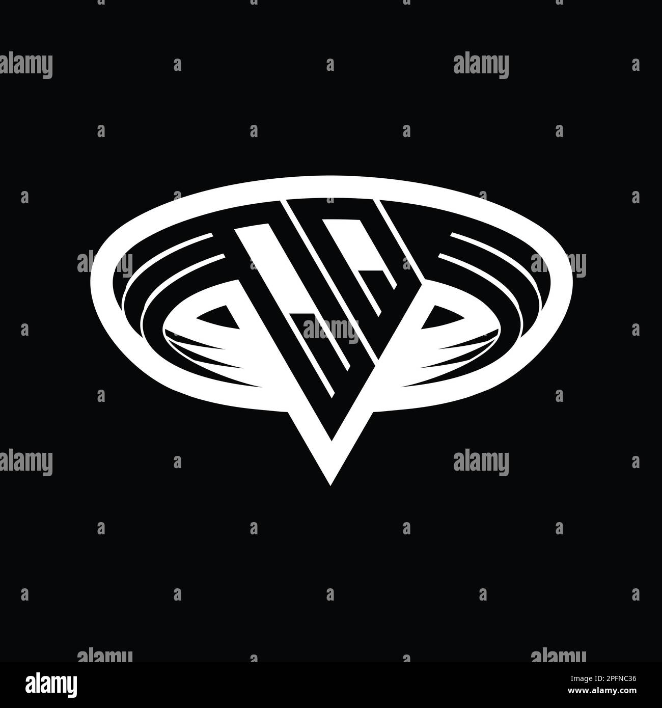 QQ Logo monogram letter with triangle shape slice isolated outline ...