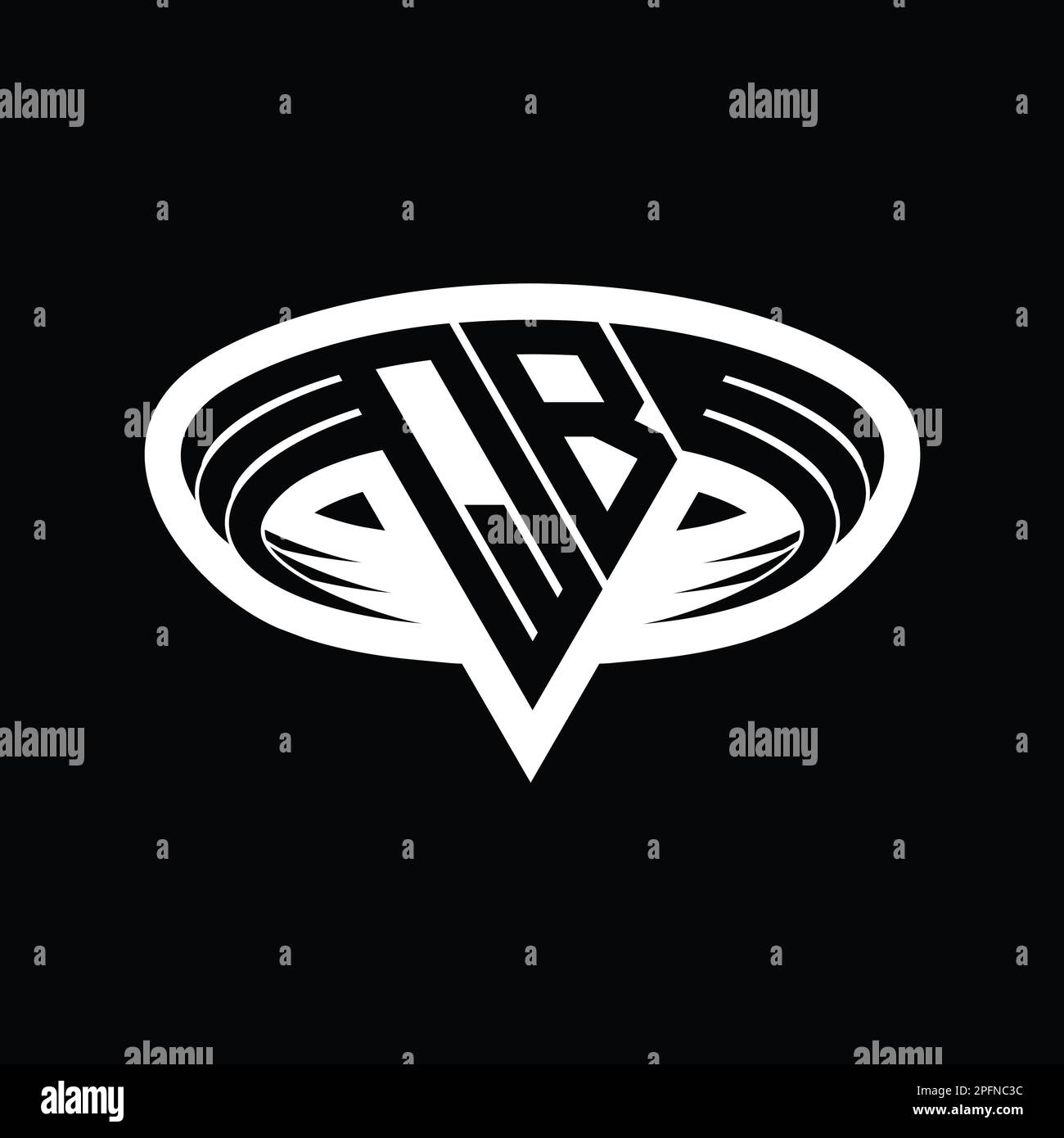 QB Logo monogram letter with triangle shape slice isolated outline ...