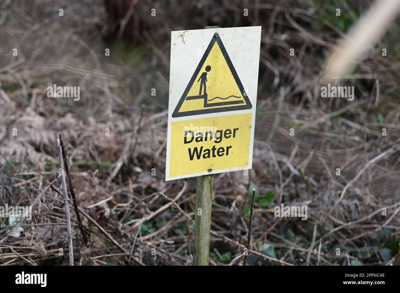 Danger Water Sign Stock Photo - Alamy
