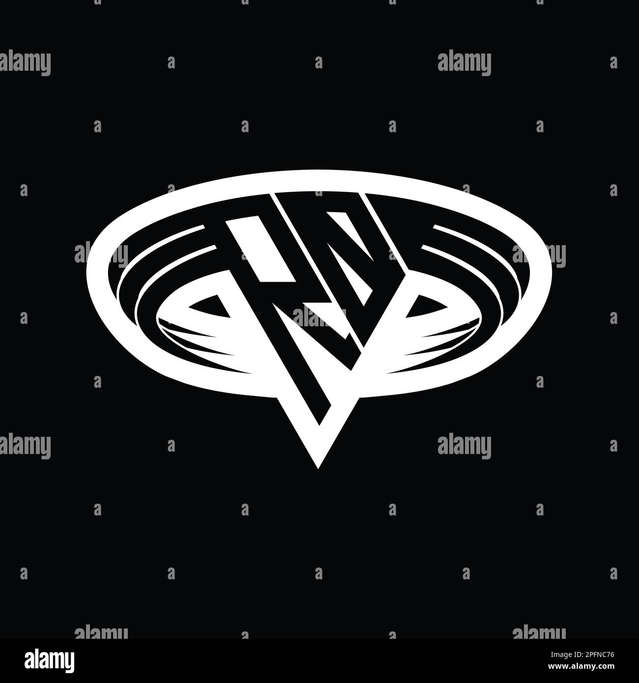 RO Logo monogram letter with triangle shape slice isolated outline ...