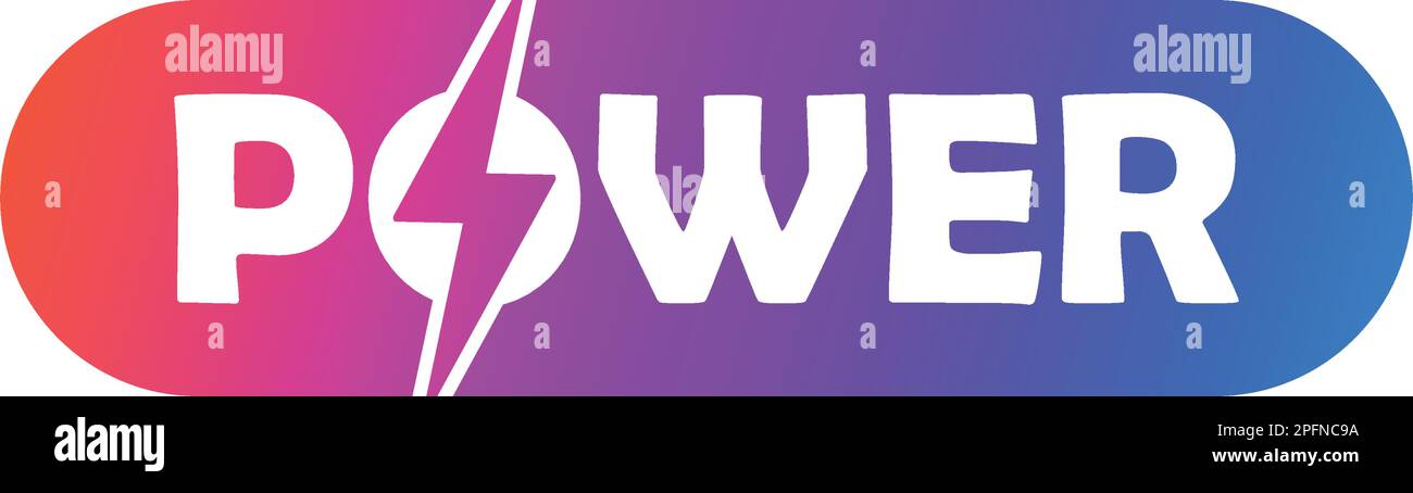 Lightning power icon in flat style. Energy symbol vector illustration ...