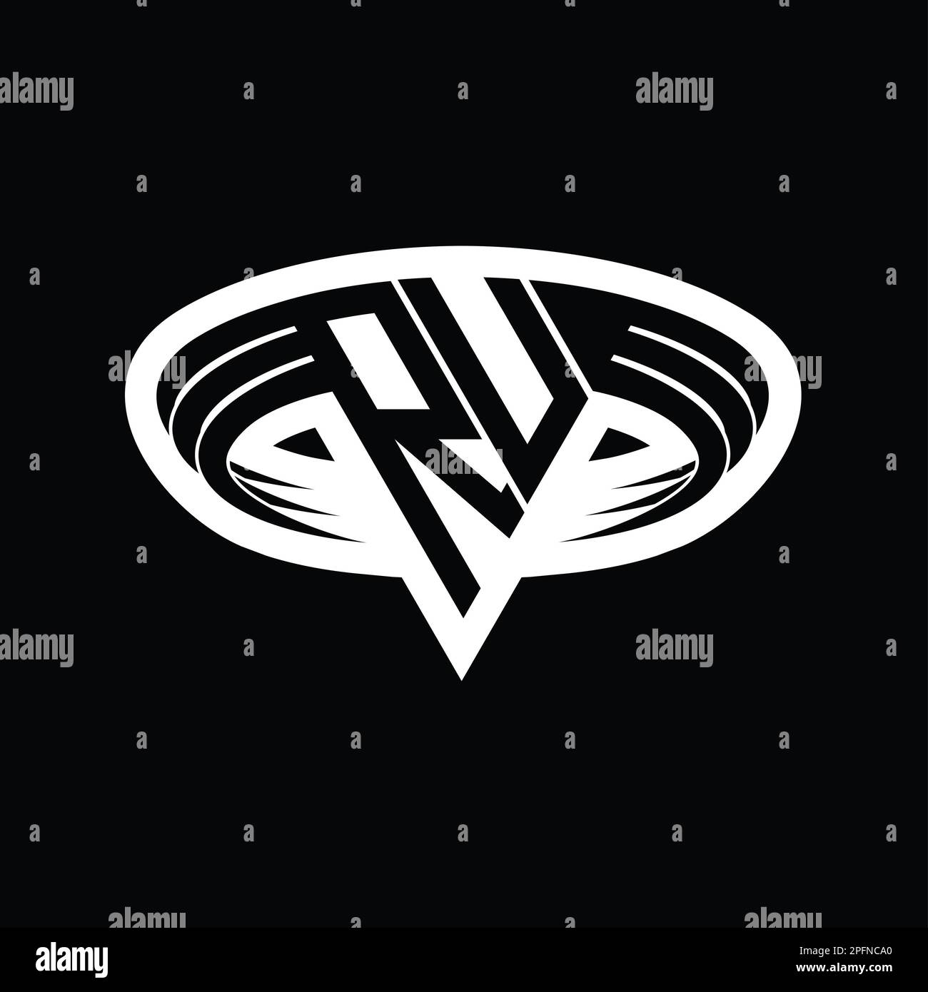 RU Logo monogram letter with triangle shape slice isolated outline ...