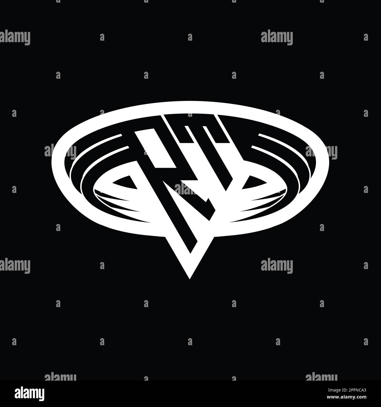 RT Logo monogram letter with triangle shape slice isolated outline ...