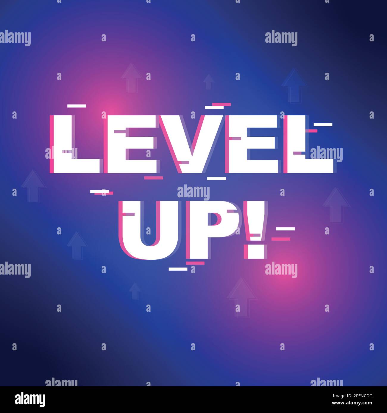 Level up icon in flat style. Achievement vector illustration on ...