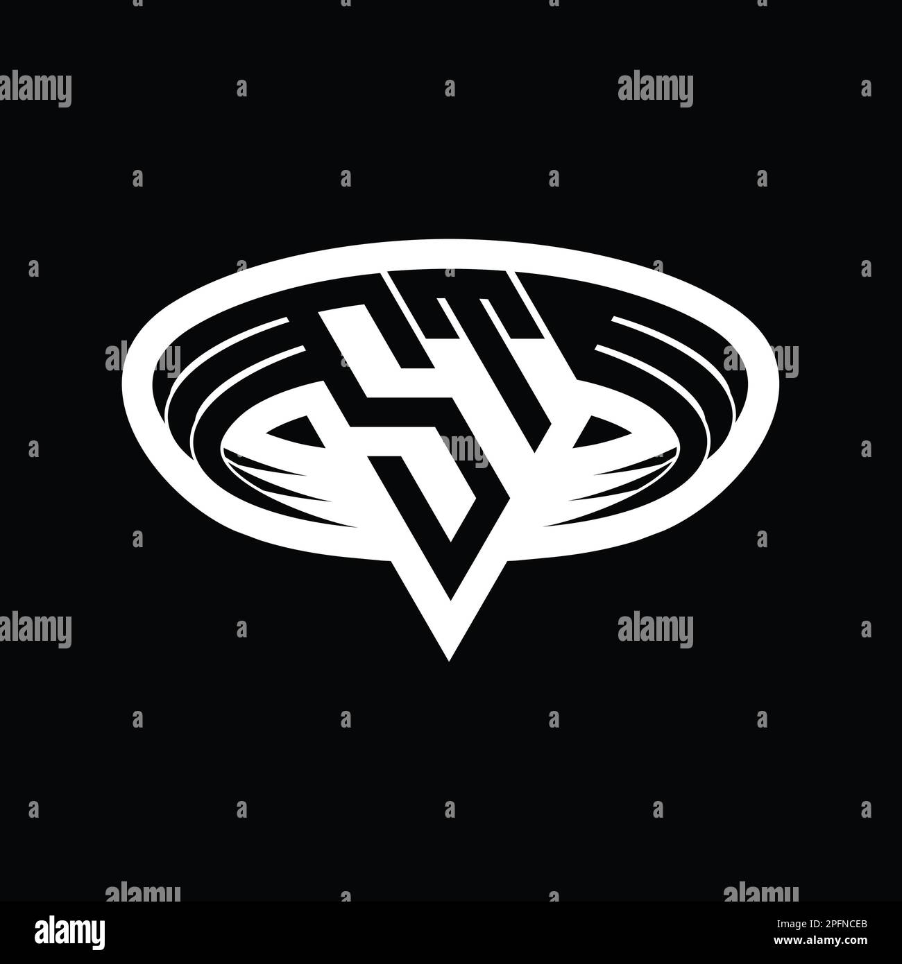 ST Logo monogram letter with triangle shape slice isolated outline ...