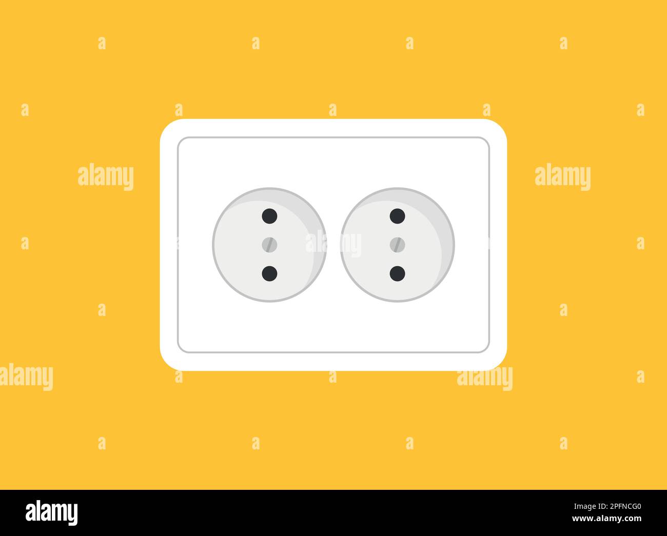 Electric socket icon in flat style. Connection symbol vector ...