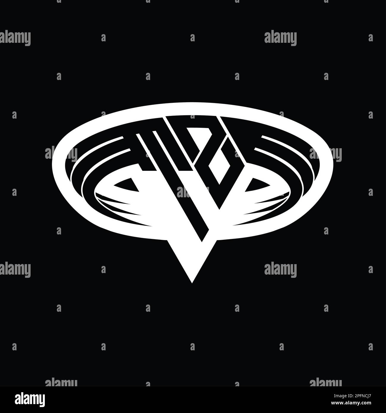 TZ Logo monogram letter with triangle shape slice isolated outline design template Stock Photo ...