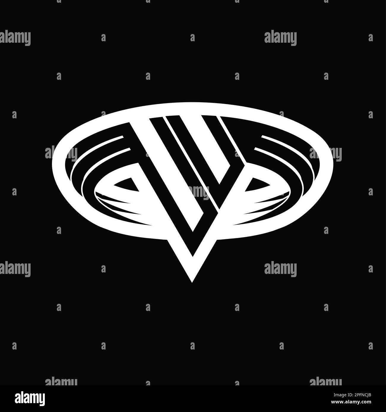 UU Logo monogram letter with triangle shape slice isolated outline ...