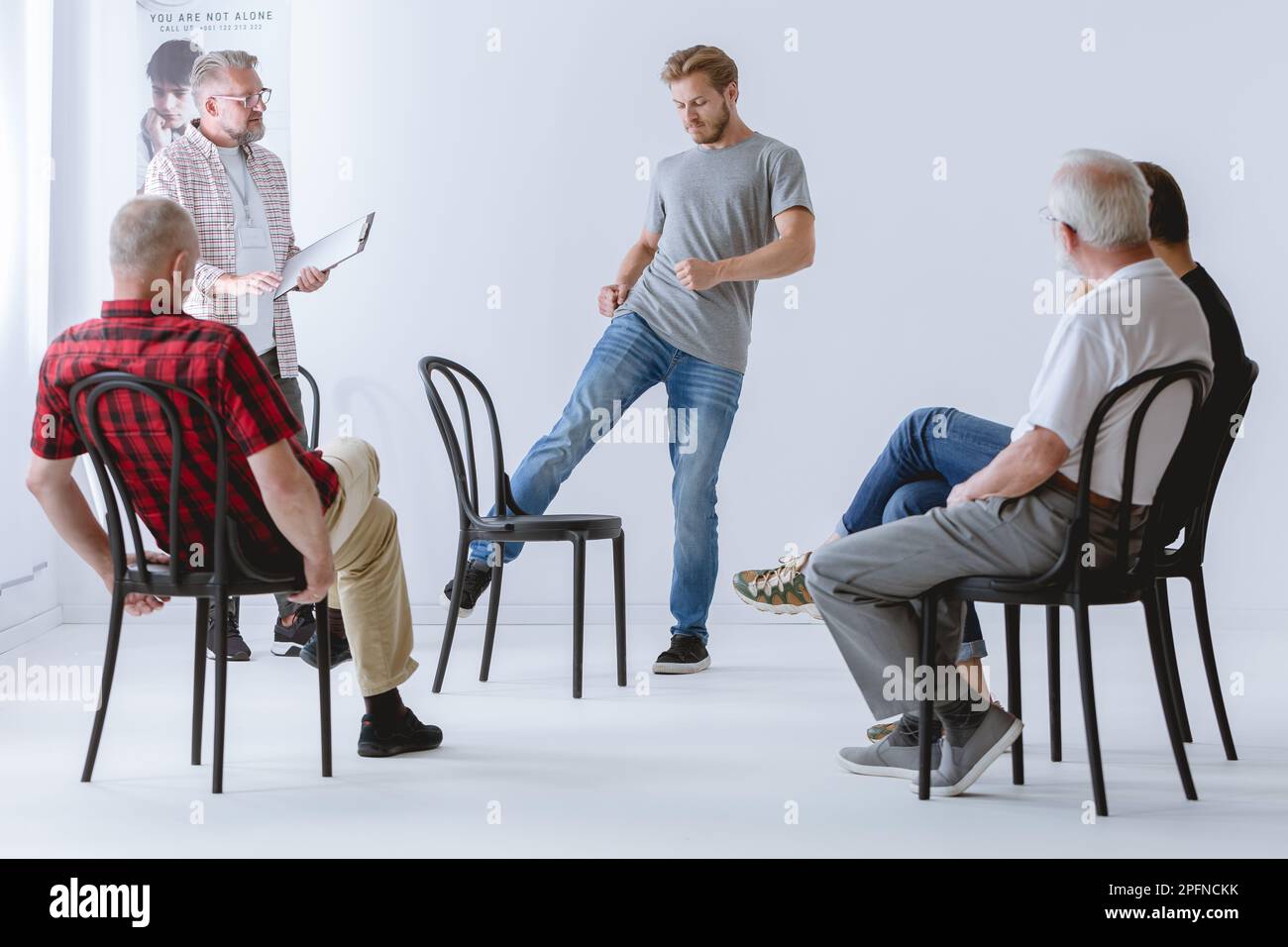 Men Supporting Men, Introduction to a Men’s Therapy Group Stock Photo ...