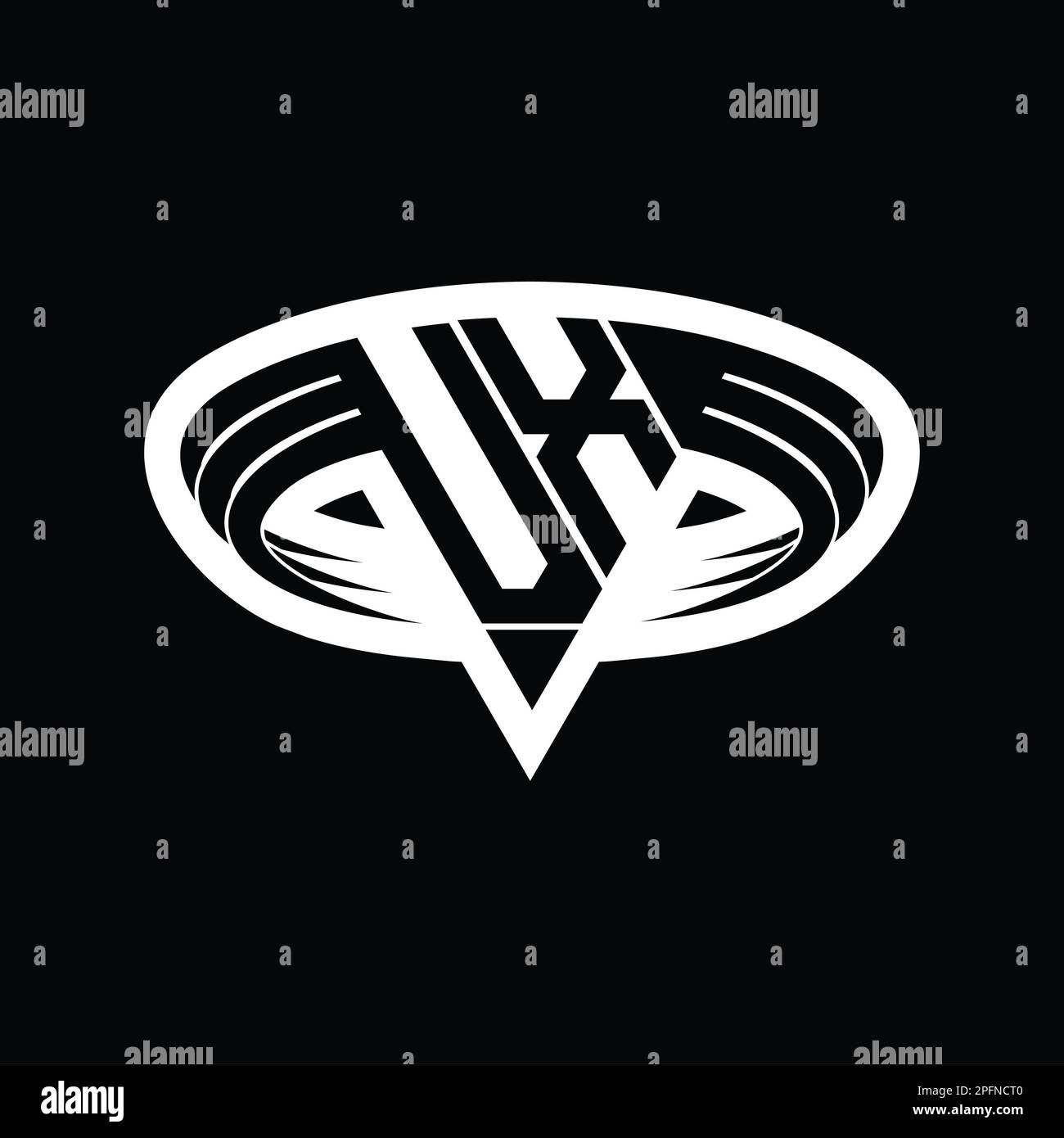 VX Logo monogram letter with triangle shape slice isolated outline ...