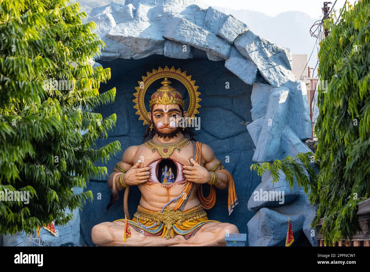 Statue of hindu god Hanuman in Rishikesh, India Stock Photo - Alamy