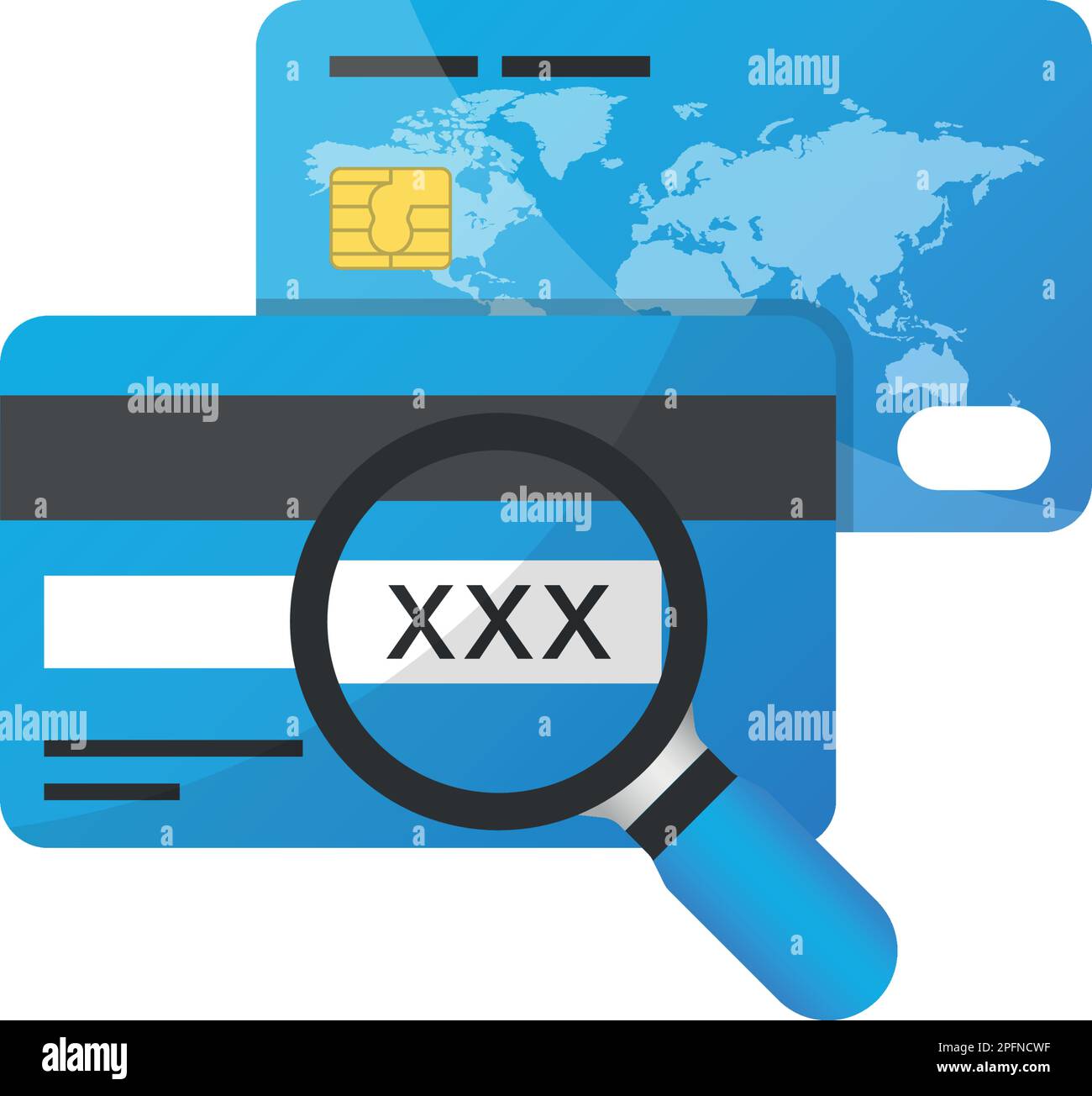 Credit card icon in flat style. CVV verification code vector ...