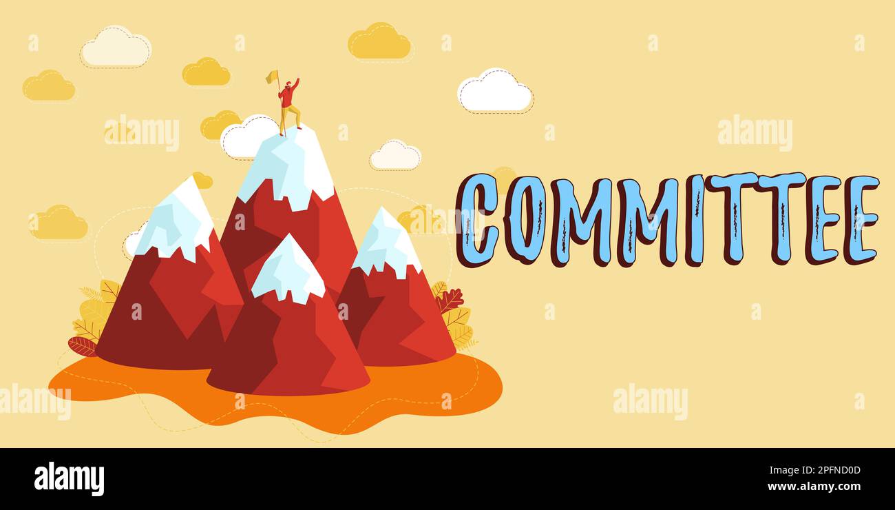 Handwriting text Committee. Word Written on Group of people appointed ...