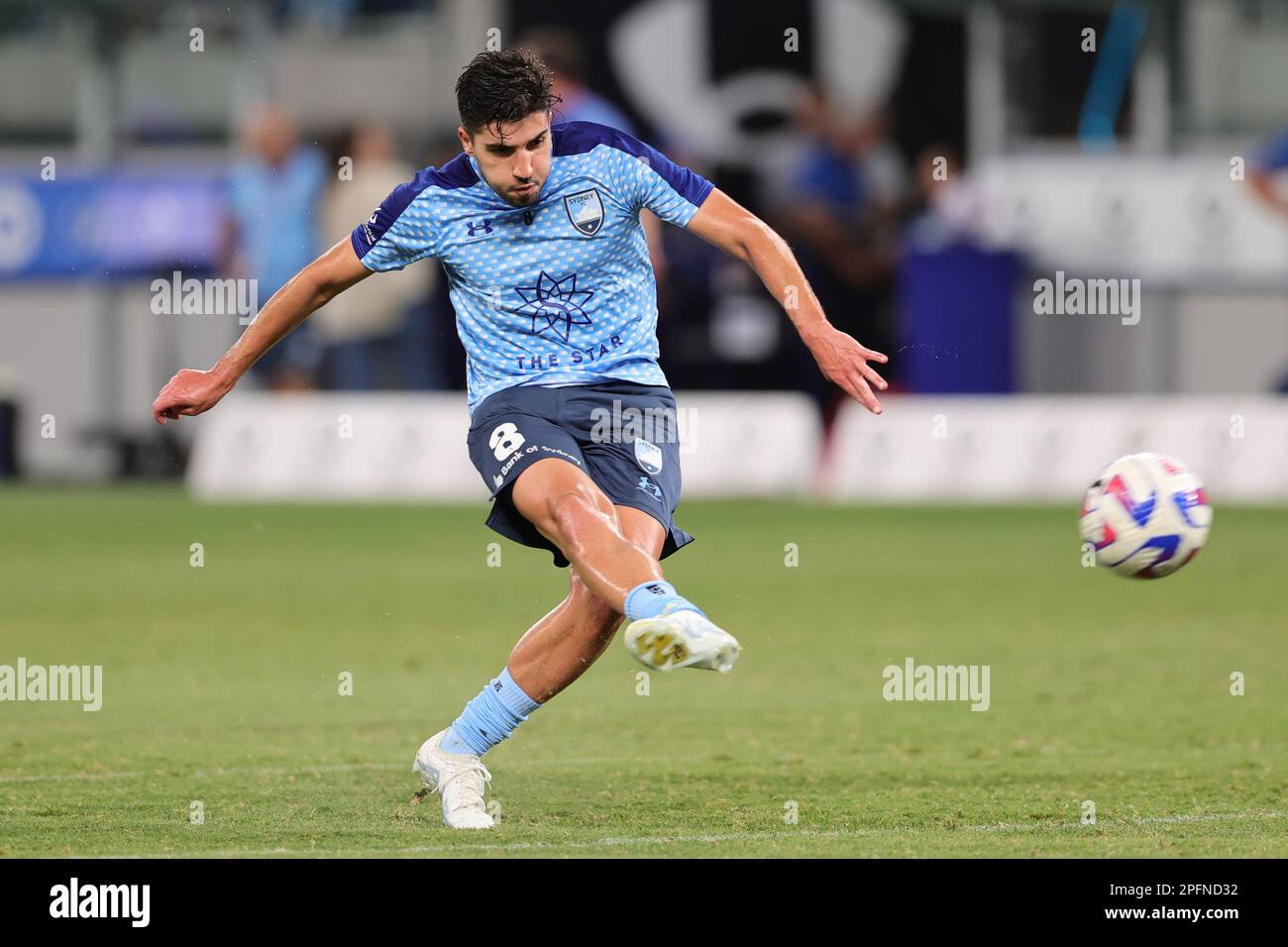 Sydney, Australia. 18th Mar, 2023. Paulo Retre of Sydney FC warms up ...
