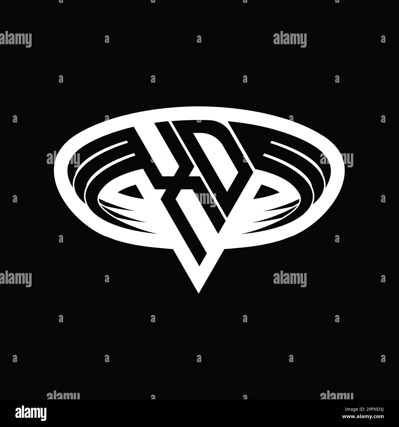 XD Logo monogram letter with triangle shape slice isolated outline ...