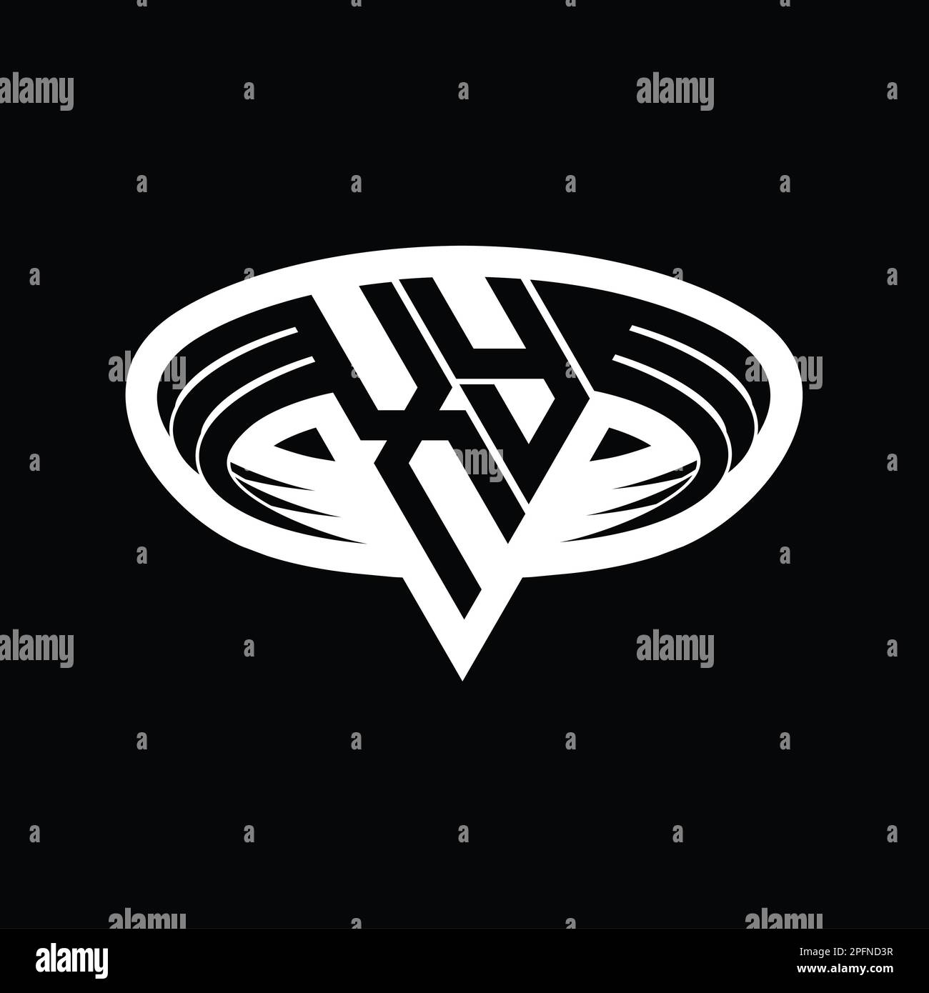 XY Logo monogram letter with triangle shape slice isolated outline design template Stock Photo ...