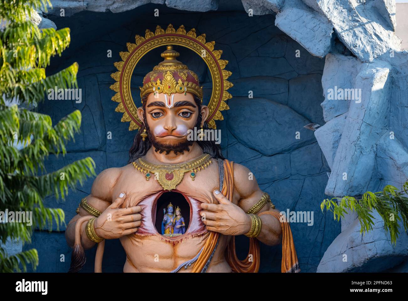 Statue of hindu god Hanuman in Rishikesh, India Stock Photo - Alamy