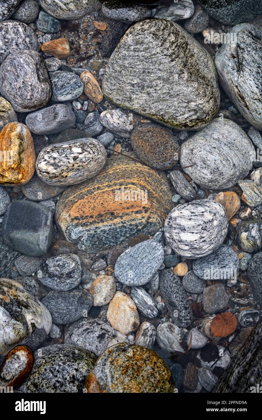 full screen of beautiful stones in river Stock Photo - Alamy