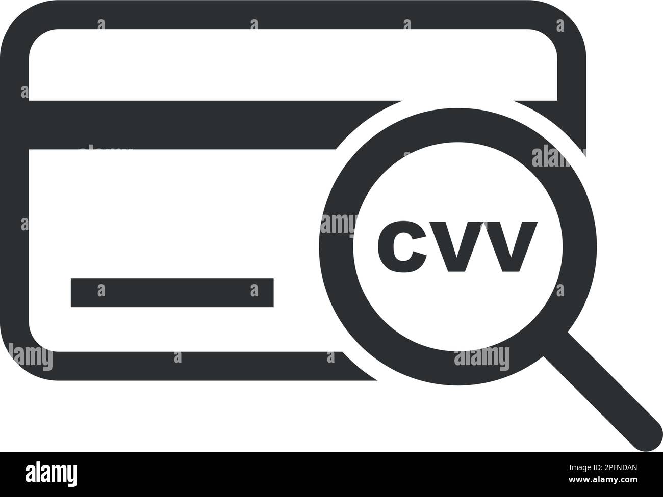 Credit card icon in flat style. CVV verification code vector ...