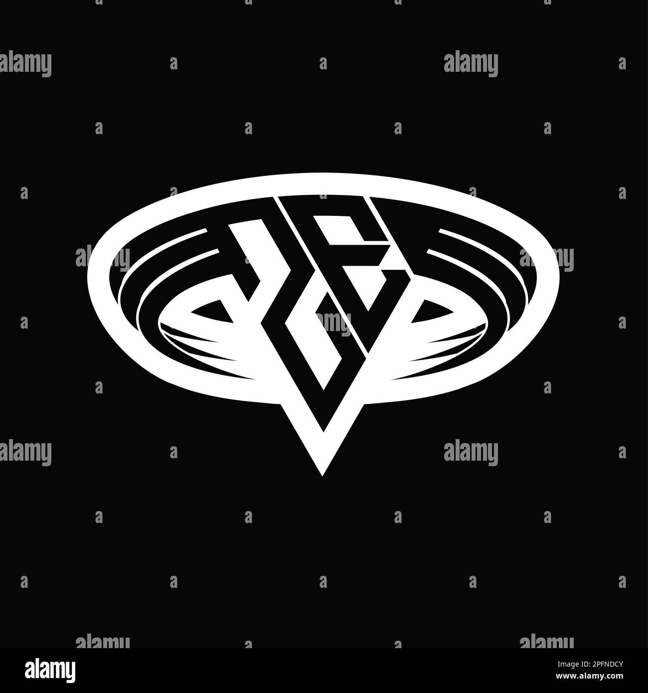 ZE Logo monogram letter with triangle shape slice isolated outline ...