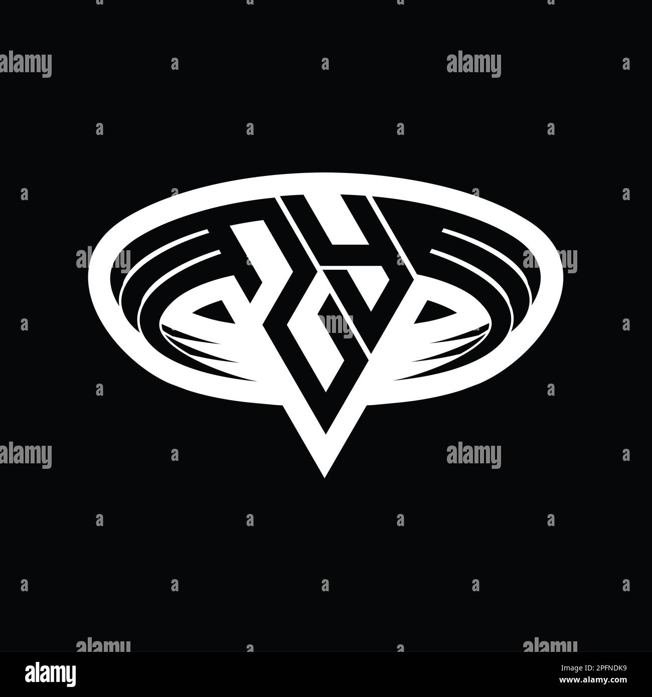 ZY Logo monogram letter with triangle shape slice isolated outline design template Stock Photo ...