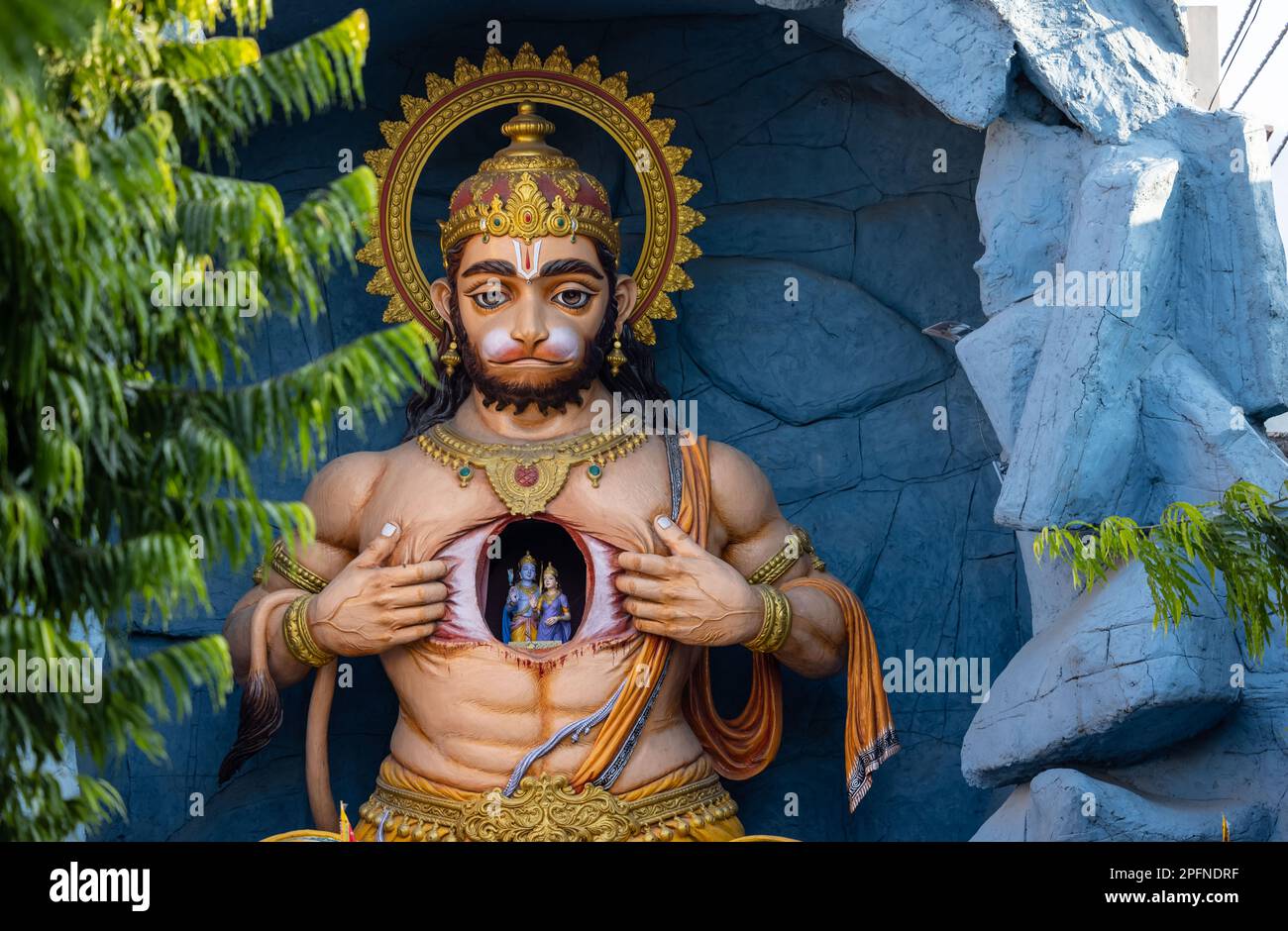 Statue of hindu god Hanuman in Rishikesh, India Stock Photo - Alamy