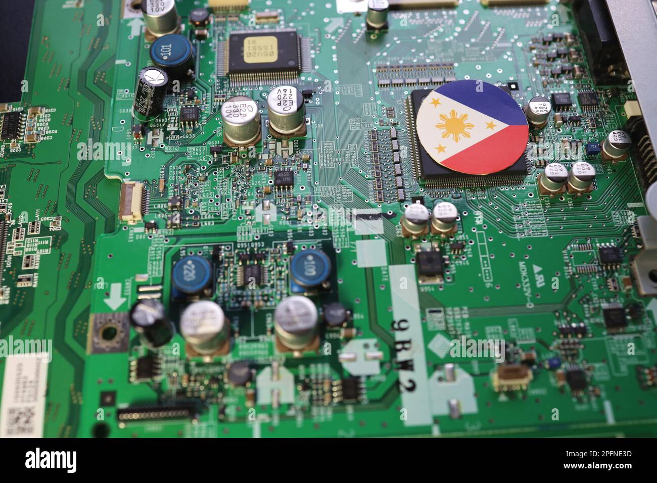 An image of the Philippine flag and the semiconductor industry Stock ...