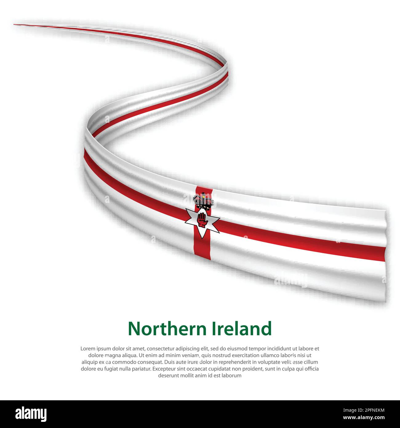 Northern ireland national flag waving Stock Vector Images - Alamy