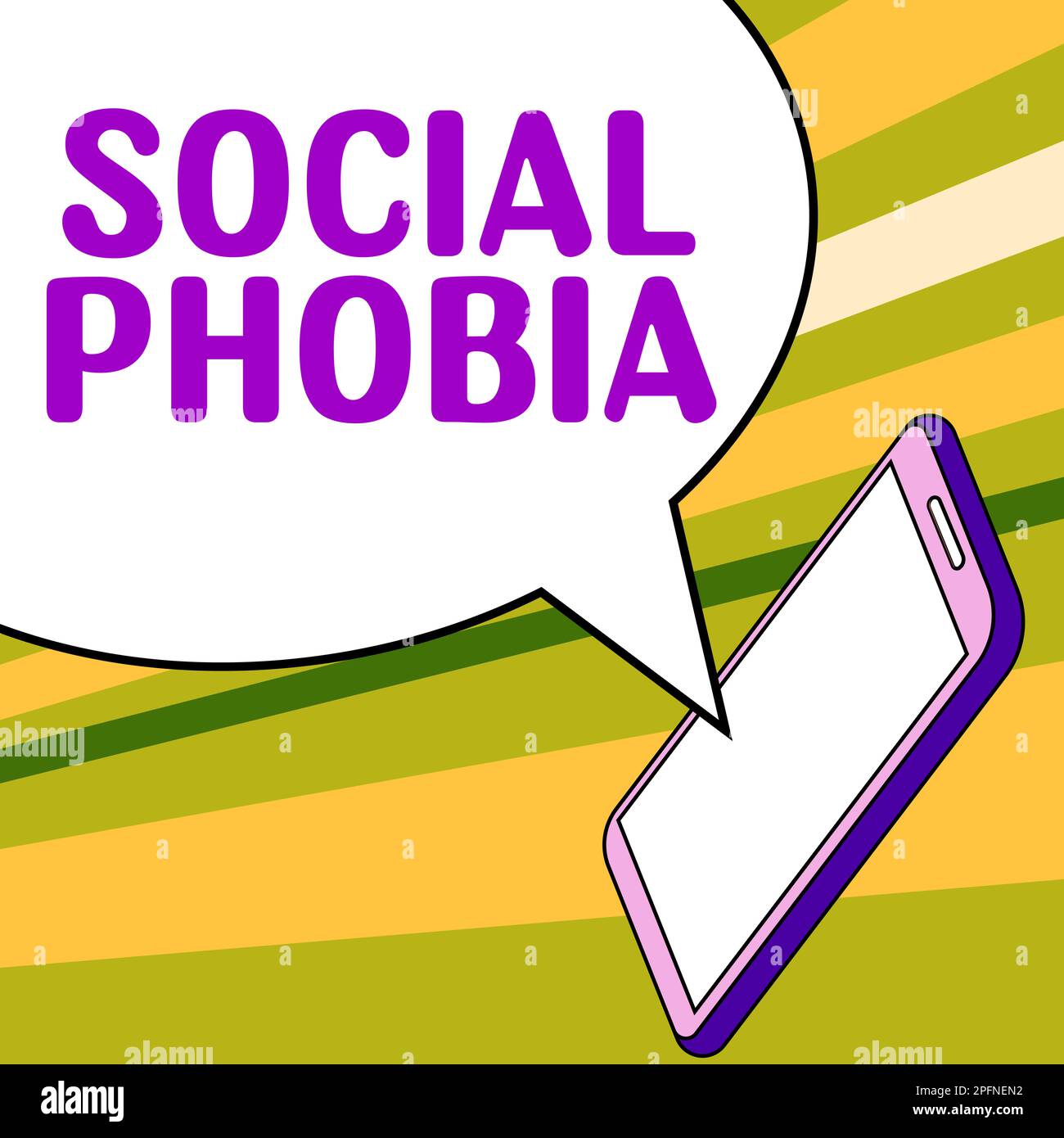 Text sign showing Social Phobia. Internet Concept overwhelming fear of ...
