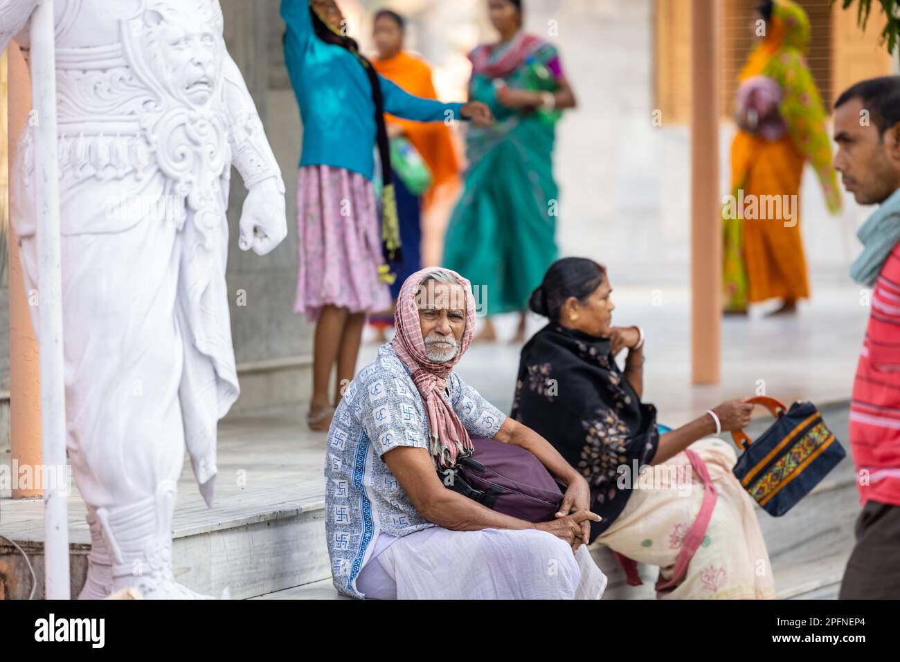 Holy Rishikesh, Portrait of unidentified brahmin male sadhu near river ...