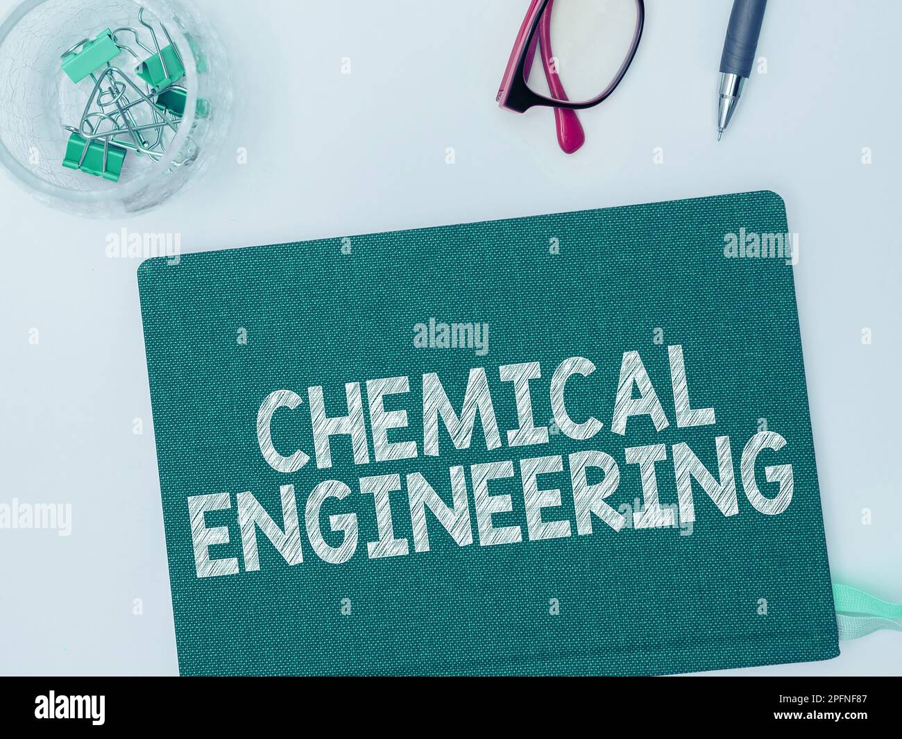 Text caption presenting Chemical Engineering. Word Written on ...