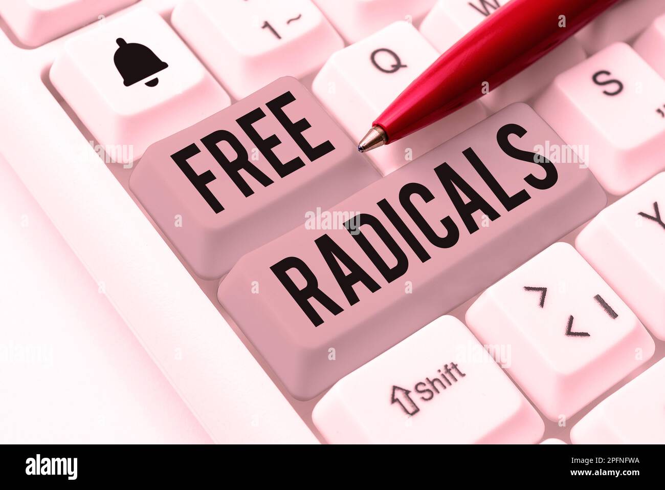 Conceptual display Free Radicals. Word Written on produced in body by ...