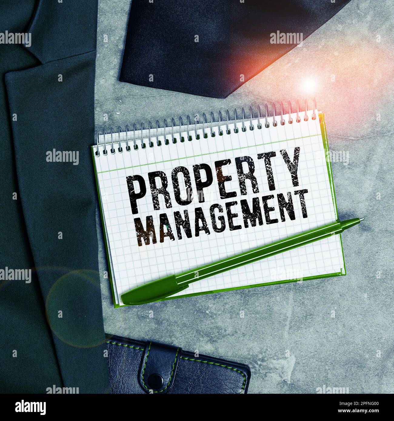 Hand writing sign Property Management. Business showcase Overseeing of ...