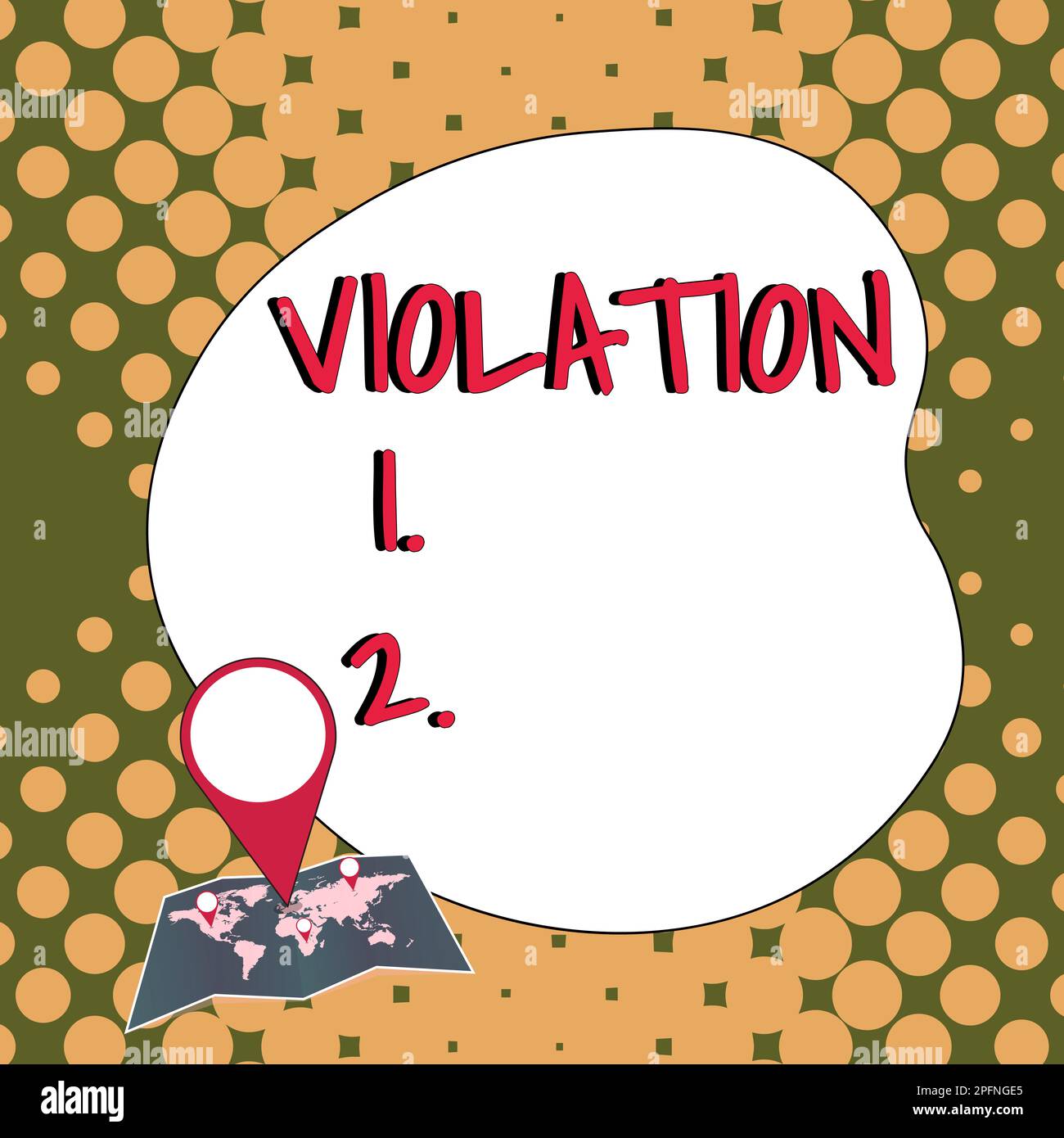 Writing displaying text Violation. Word Written on an infringement of ...