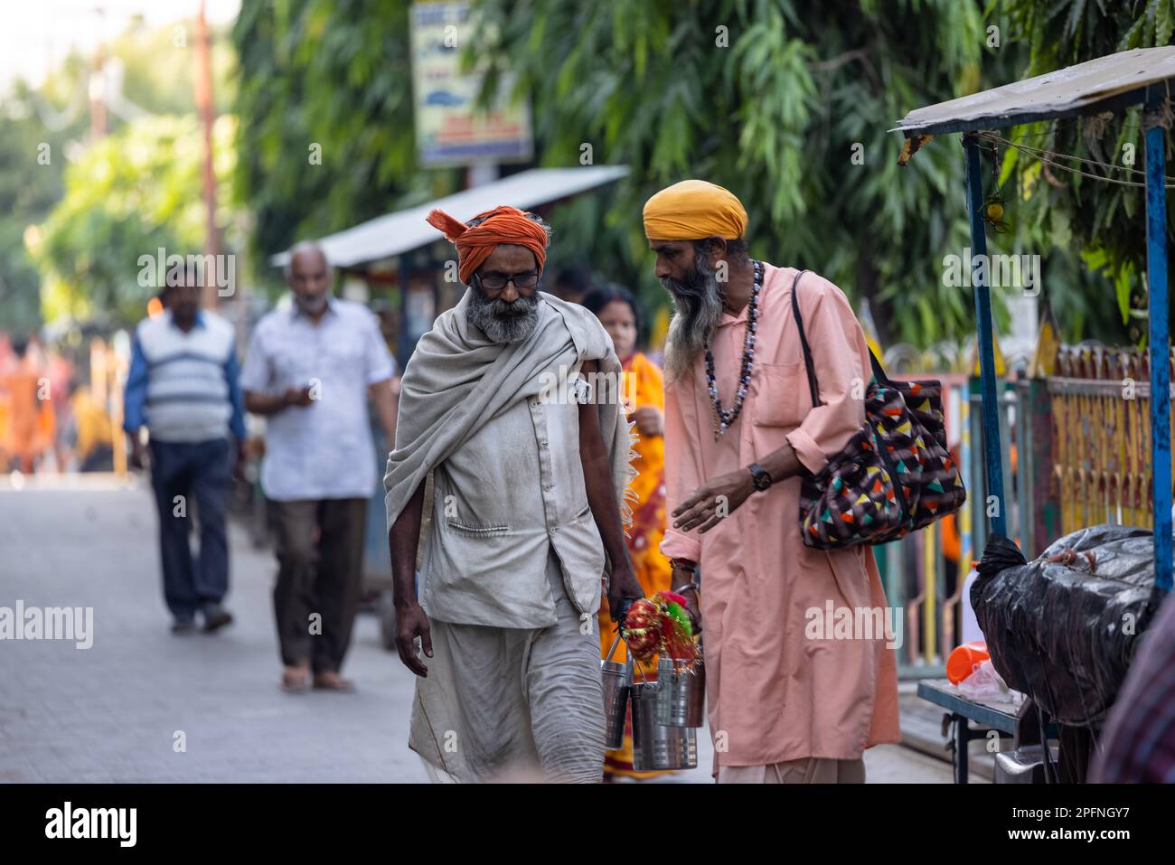 Holy Rishikesh, Portrait of unidentified brahmin male sadhu near river ...