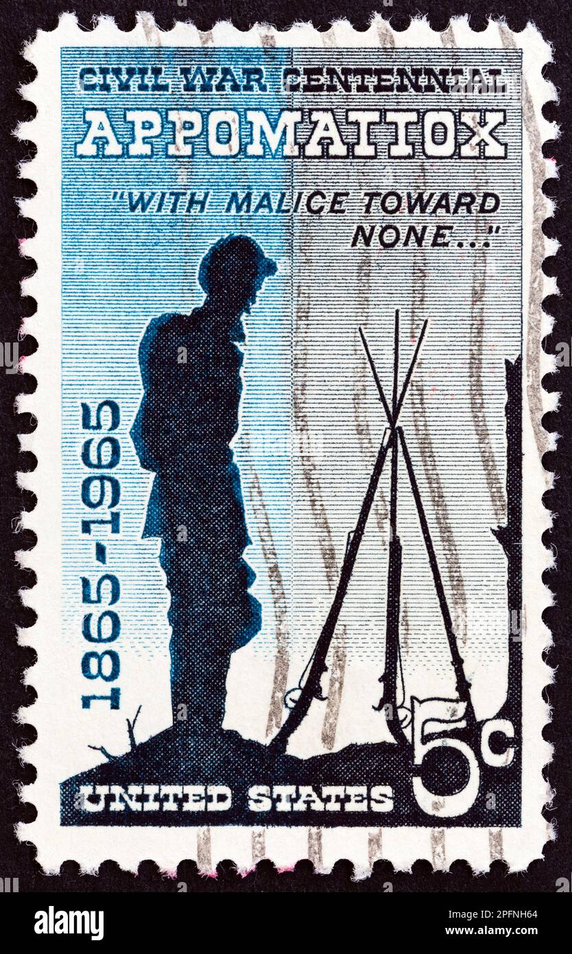 USA - CIRCA 1965: A stamp printed in USA issued for the the 100th ...