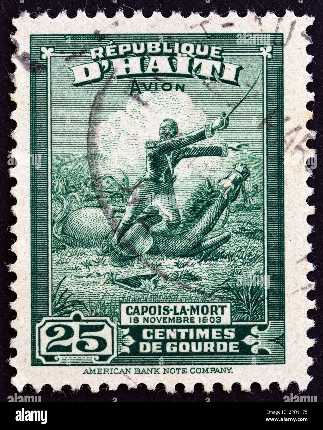 HAITI - CIRCA 1946: A stamp printed in Haiti issued for the 140th ...